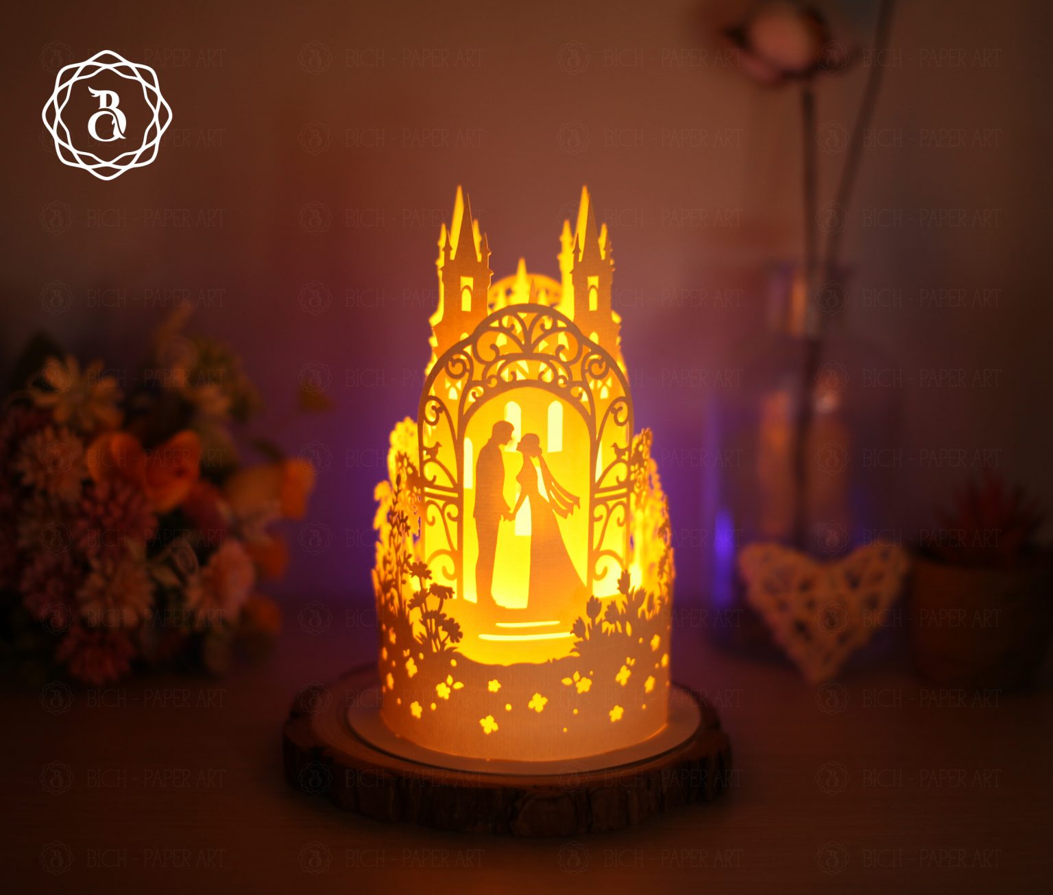 Paper Lanterns Happy Wedding - Paper Cut Lamp Fairy - Paper Cutting ...